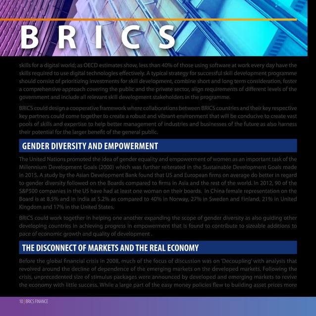 BRICS : AREAS OF COOPERATION AND INNOVATION | PDF