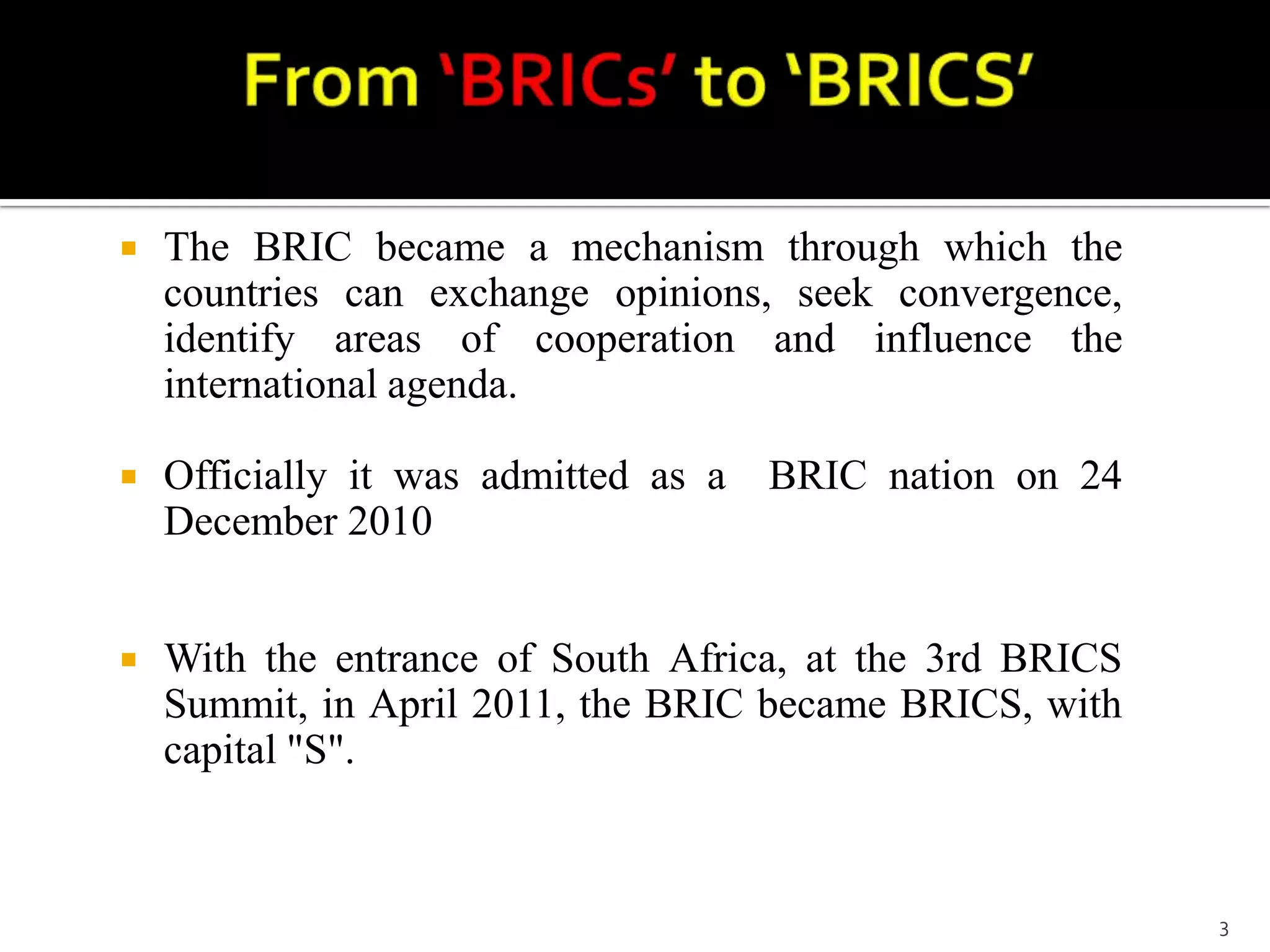 PPT ON BRICS | PPTX
