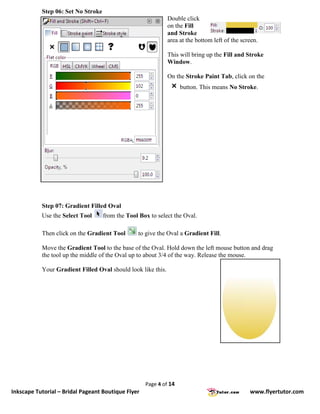 Inkscape Tutorials: Bridal Pageant Boutique Flyer | PDF