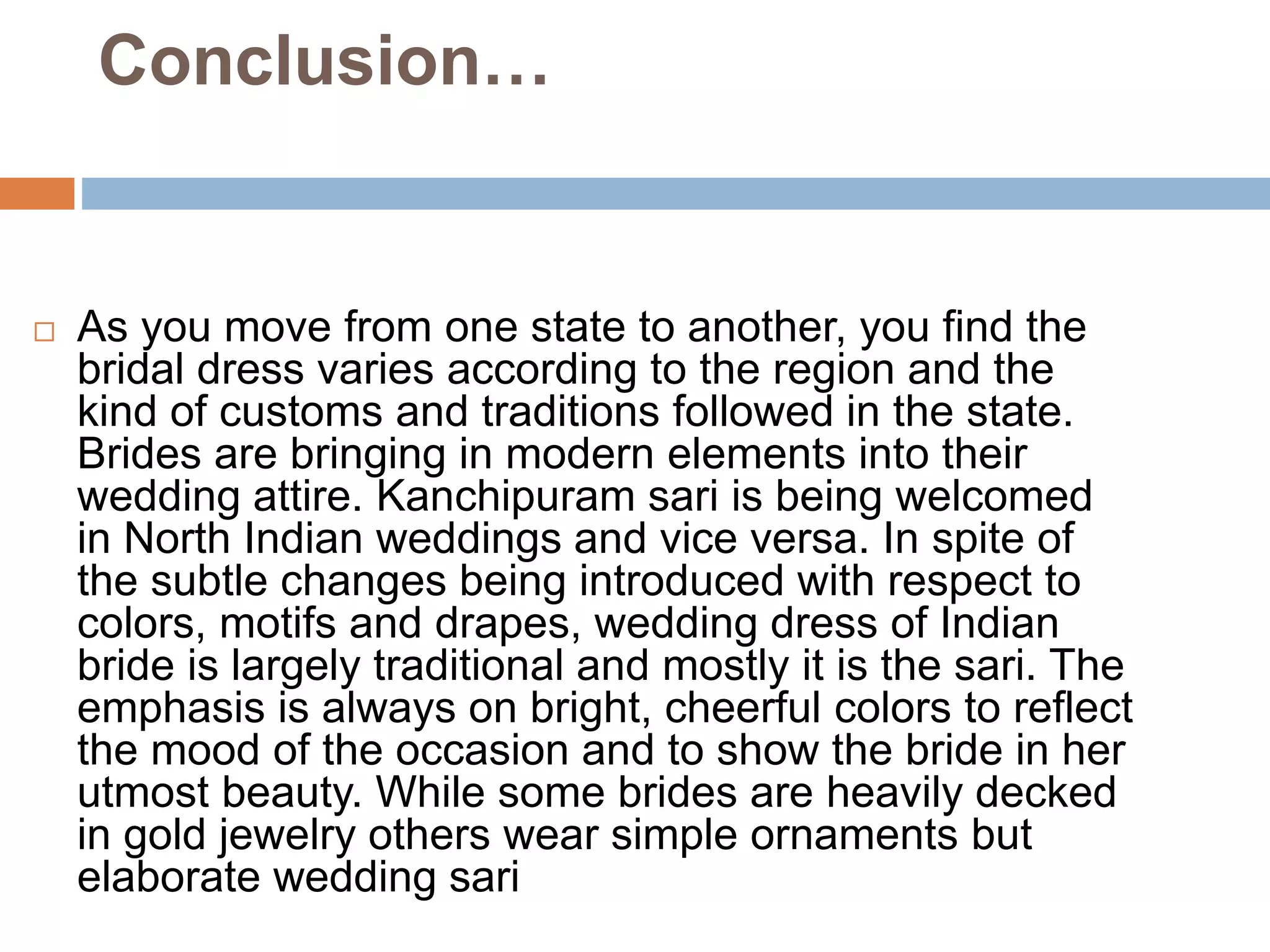 Bridal attire in different parts of india | PPT