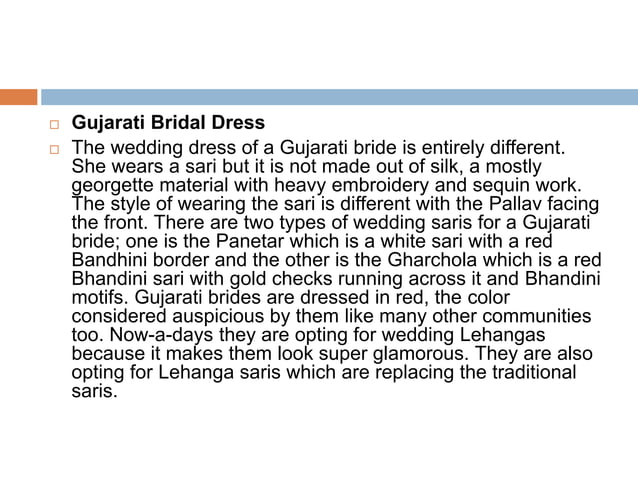 Bridal attire in different parts of india | PPT