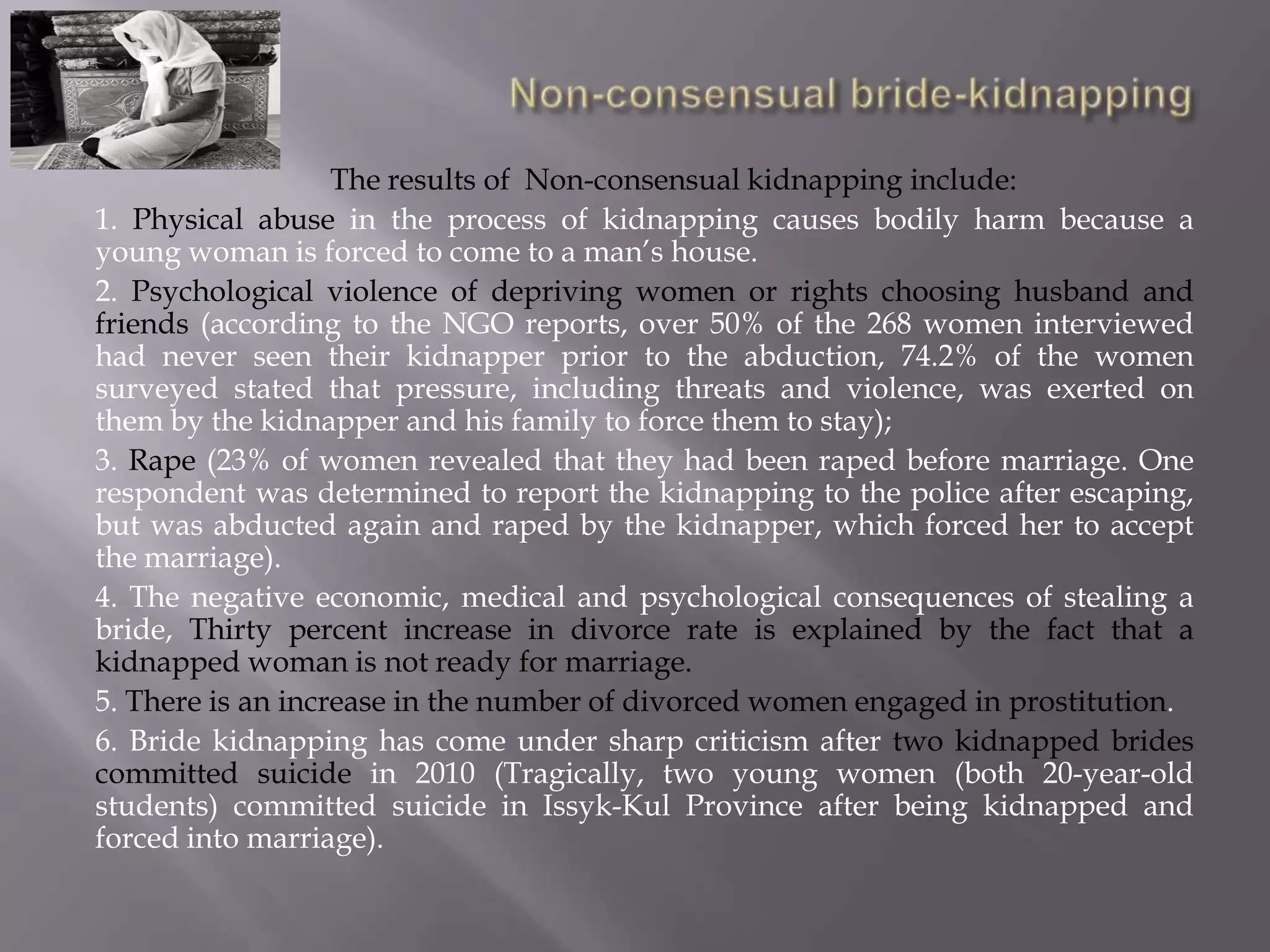 Bride kidnapping: tradition or crime? | PPTX