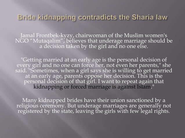 Bride kidnapping: tradition or crime? | PPT