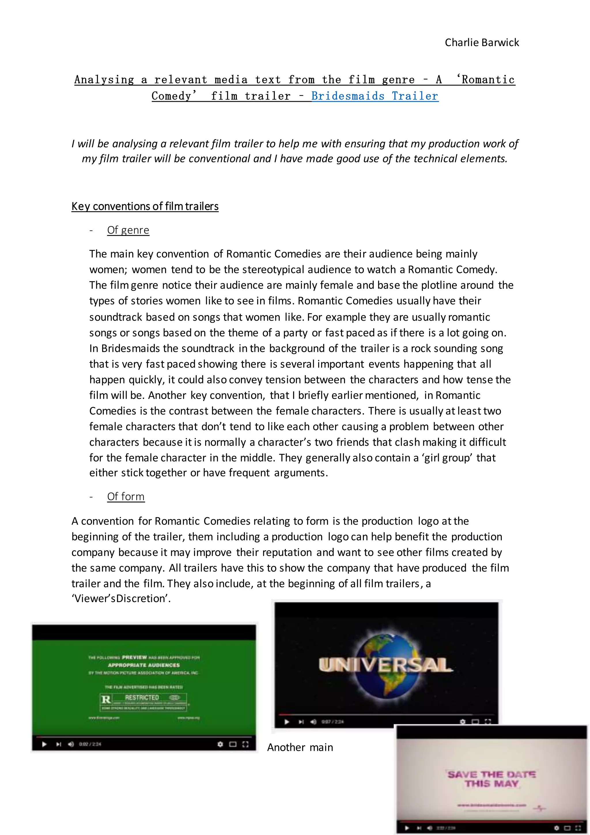 Film Trailer Analysis | DOCX