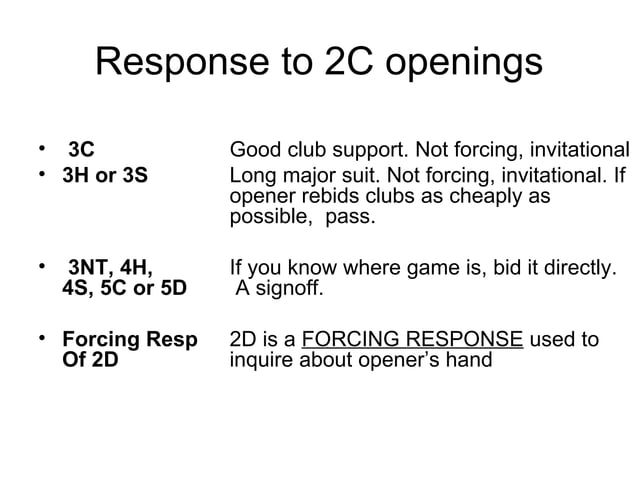 Bridge precision bidding | PPT
