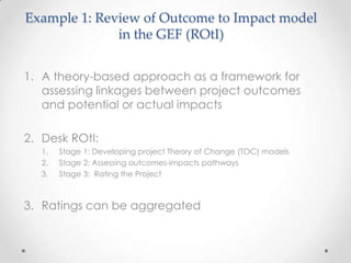 Towards a more ‘impact-oriented’ institutional M&E system: | PPT