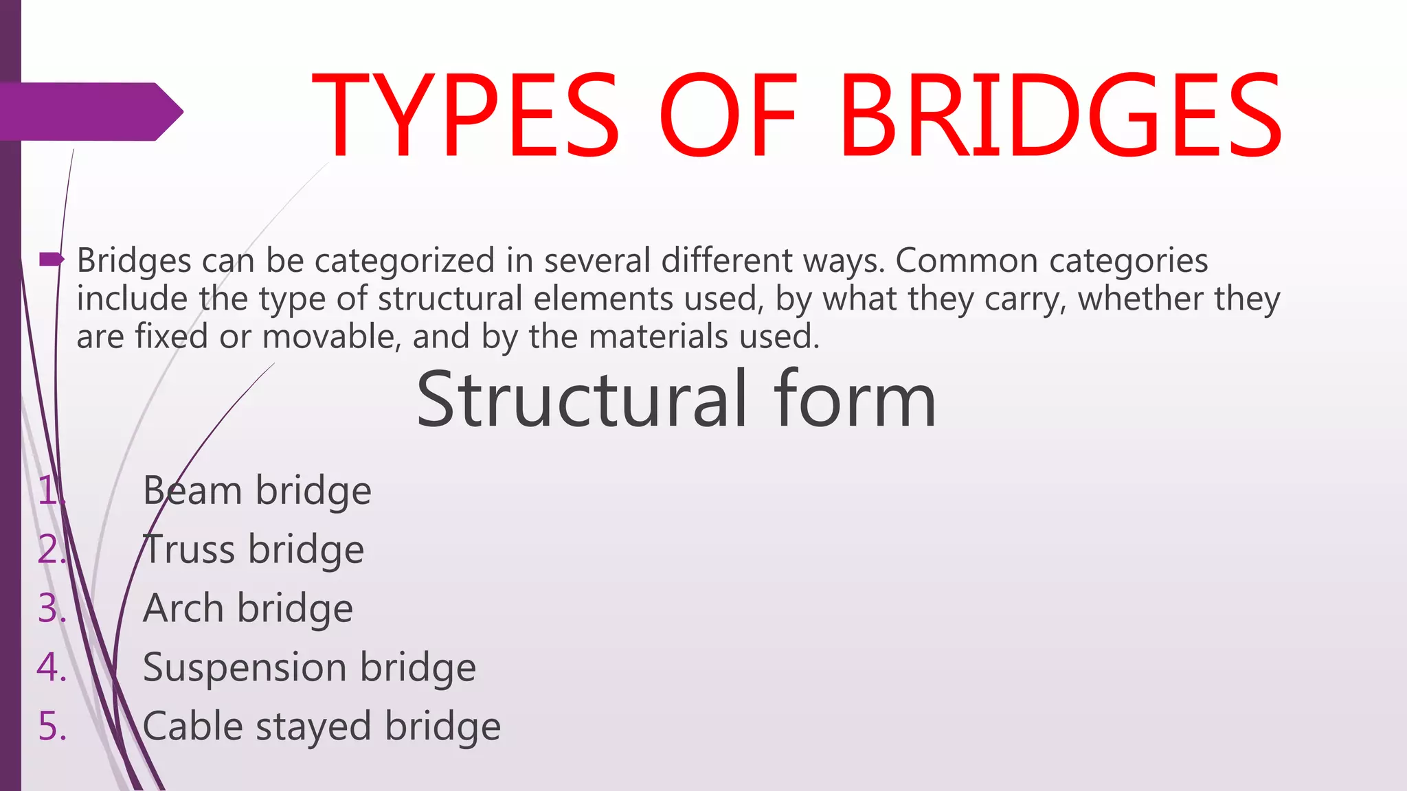 Bridge,types of bridges | PPTX
