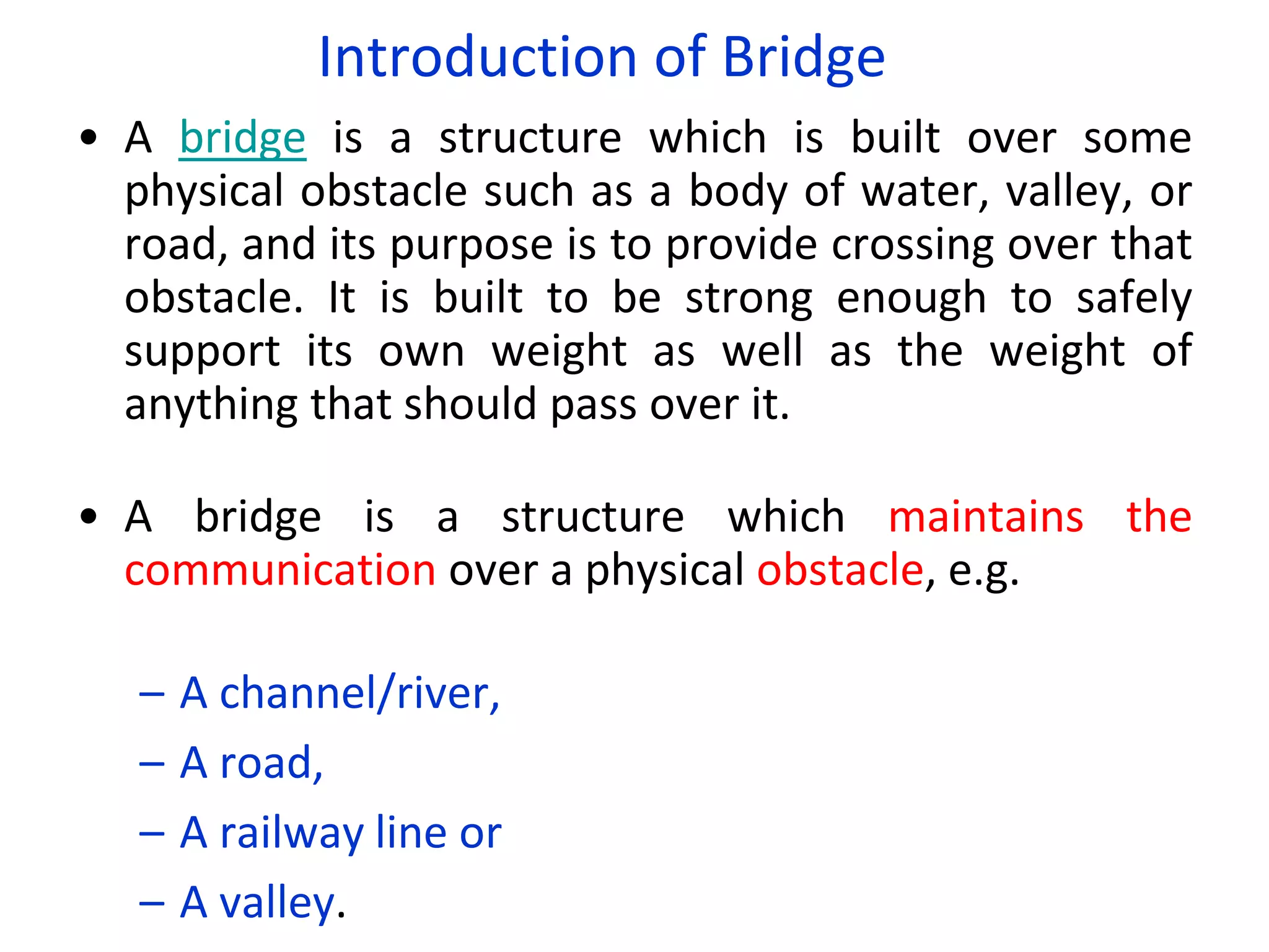 Bridge introduction-8th-civil | PDF
