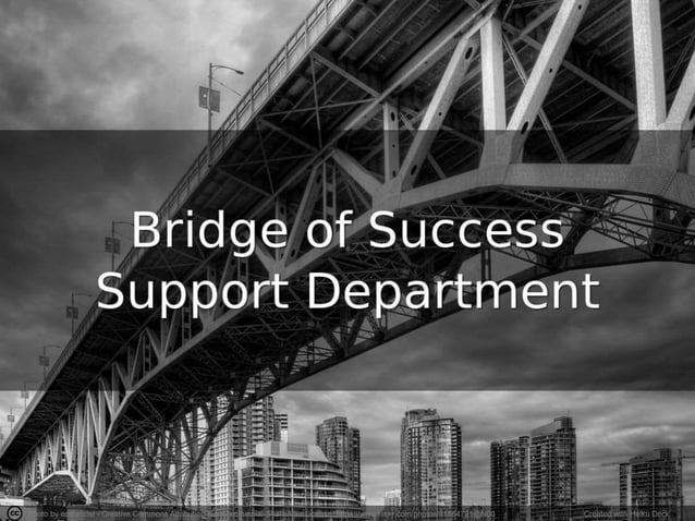 Bridge of success Support department | PPTX