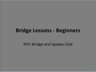 Bridge 1 Basics And Opening | PPT