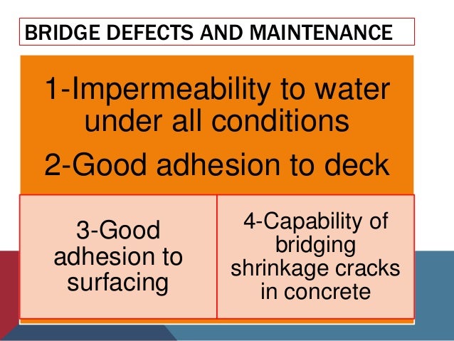 Bridge defects