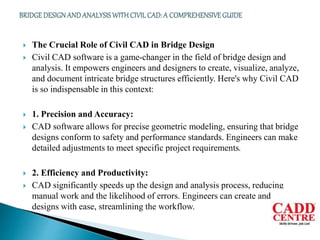 Bridge Design and Analysis with Civil CAD: A Comprehensive Guide | PPT