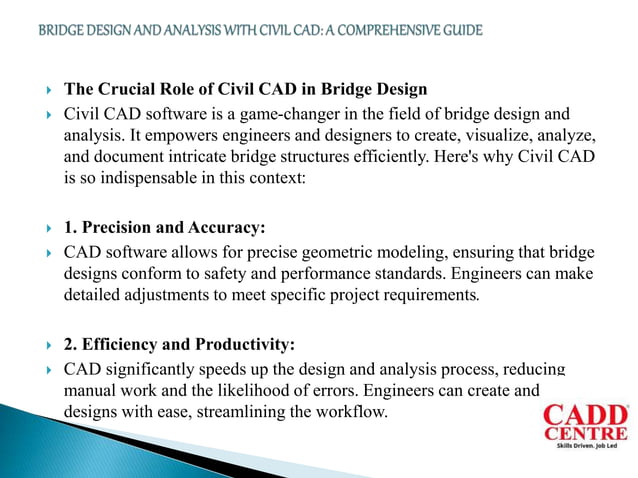 Bridge Design and Analysis with Civil CAD: A Comprehensive Guide | PPT