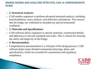 Bridge Design and Analysis with Civil CAD: A Comprehensive Guide | PDF