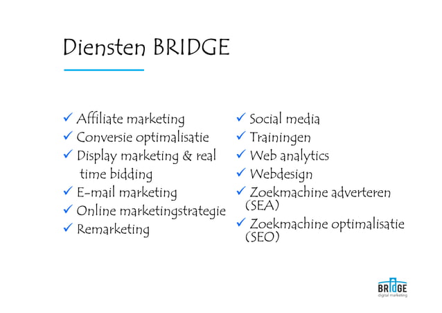 BRIDGE Digital Marketing | PDF