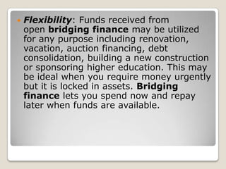 Bridge finance ppt | PPTX