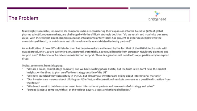 Bridgehead credentials slide deck | PPTX | Business Expos & Conferences ...