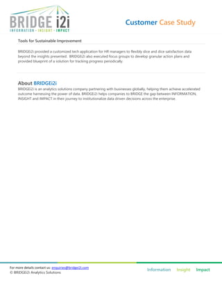 BRIDGEi2i case study - Enhanced employee engagement | PDF