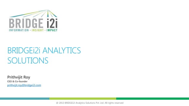 Bridgei2i Analytics Solutions Introduction | PDF