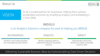 Bridgei2i Analytics Solutions Introduction | PDF