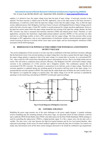 Bridgeless CUK Power Factor Corrector with Regulated Output Voltage | PDF