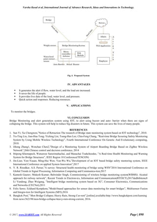 Bridge monitoring and alert generation system using iot | PDF