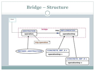 Bridge Design Pattern | PPTX | Programming Languages | Computing