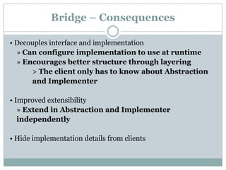 Bridge Design Pattern | PPTX