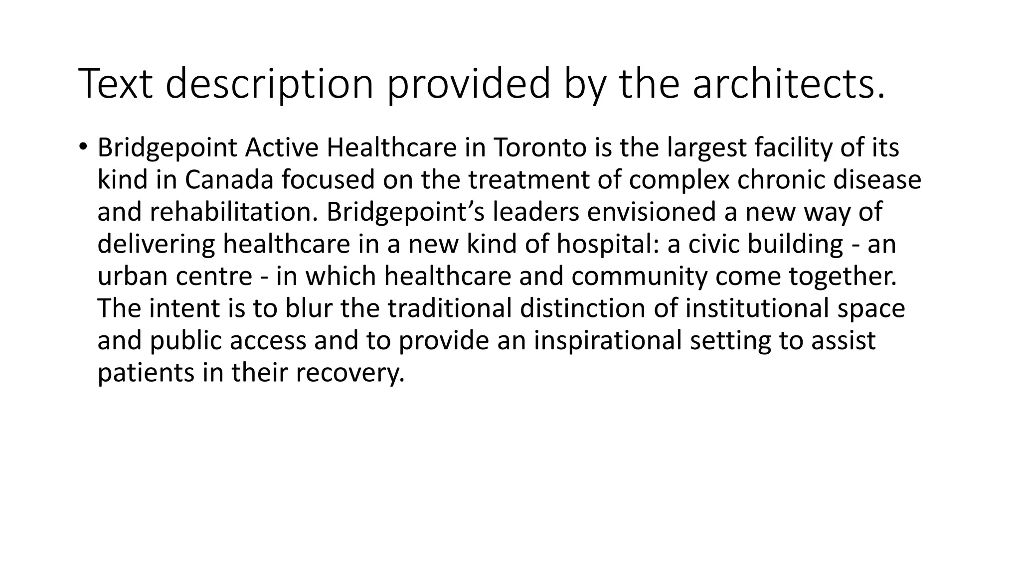 Bridgepoint active healthcare | PPTX
