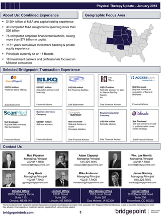 Bridgepoint Insights: Physical Therapy | PDF