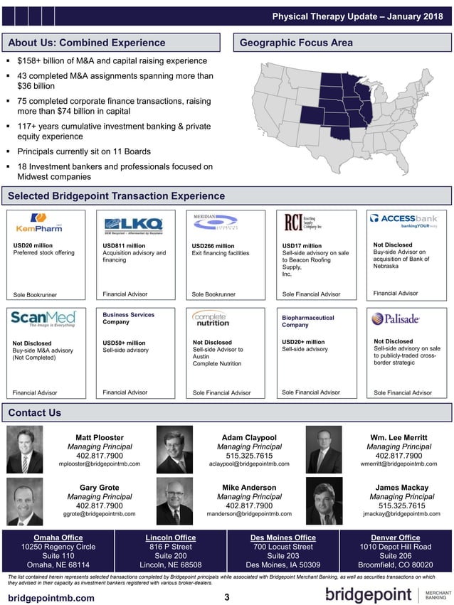 Bridgepoint Insights: Physical Therapy | PDF