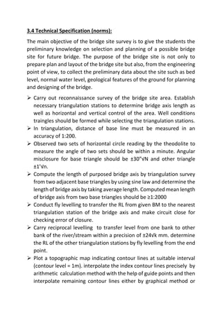 Minor project bridge report( aka survey camp) | DOCX