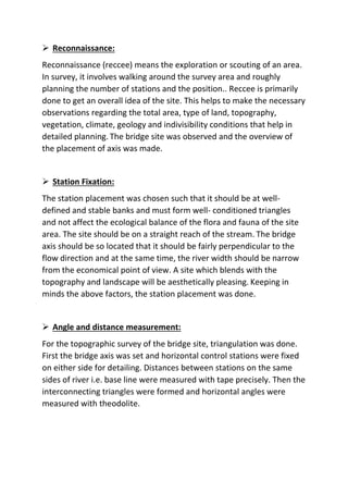 Minor project bridge report( aka survey camp) | DOCX