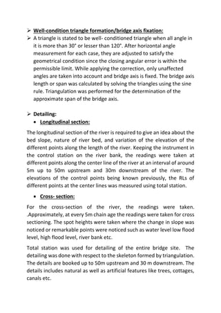 Minor project bridge report( aka survey camp) | DOCX