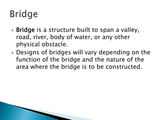 types of bridges | PPTX