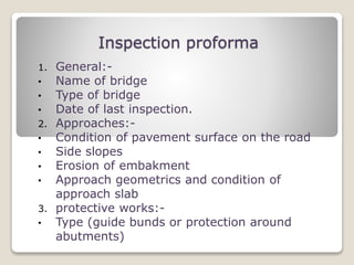 Bridge inspection,maintenance and repair | PPTX