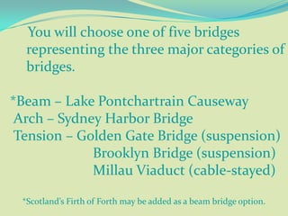 Bridges project outline | PPT