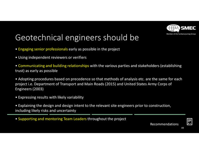 Geotechnical risk on large scale infrastructure projects | PPT