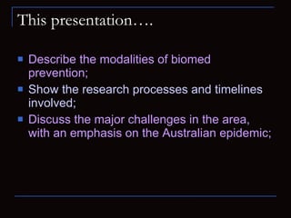 Biomedical HIV prevention | PPT