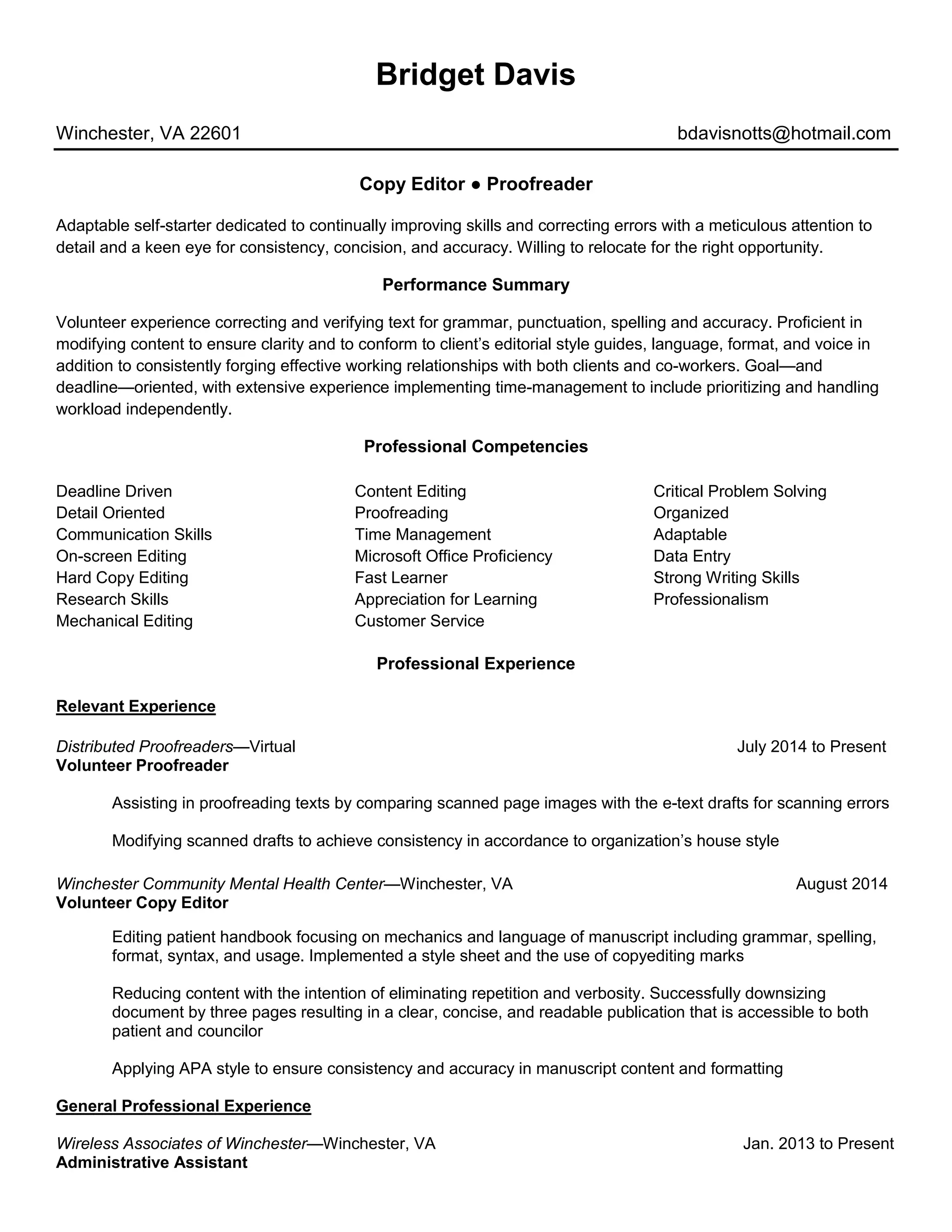 Bridget D resume | PDF