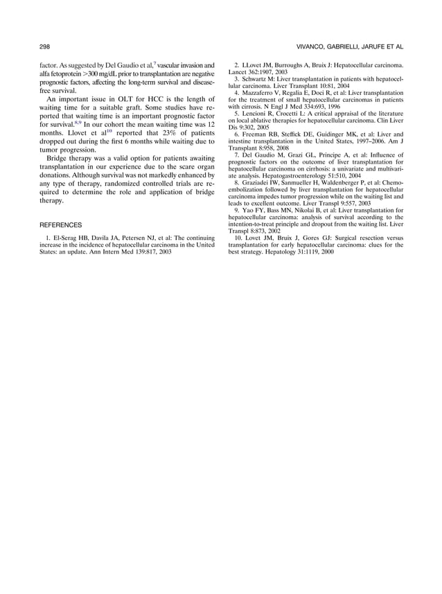 Bridge therapy in hepatocellular carcinoma before liver transplantation ...