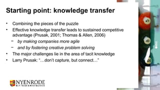 Bridging The Gap: Virtual Worlds as a Platform for Knowledge Transfer | PPT