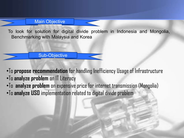 Bridging digital divide mongolia indonesia proposal | PPT