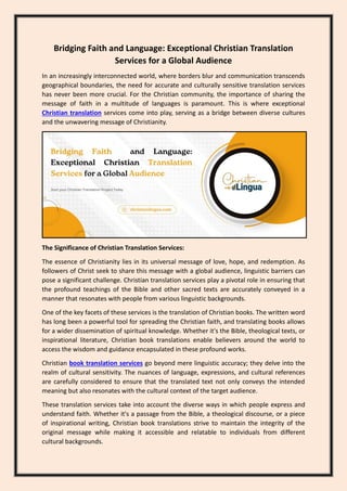 Christian Translation Ministry | PDF