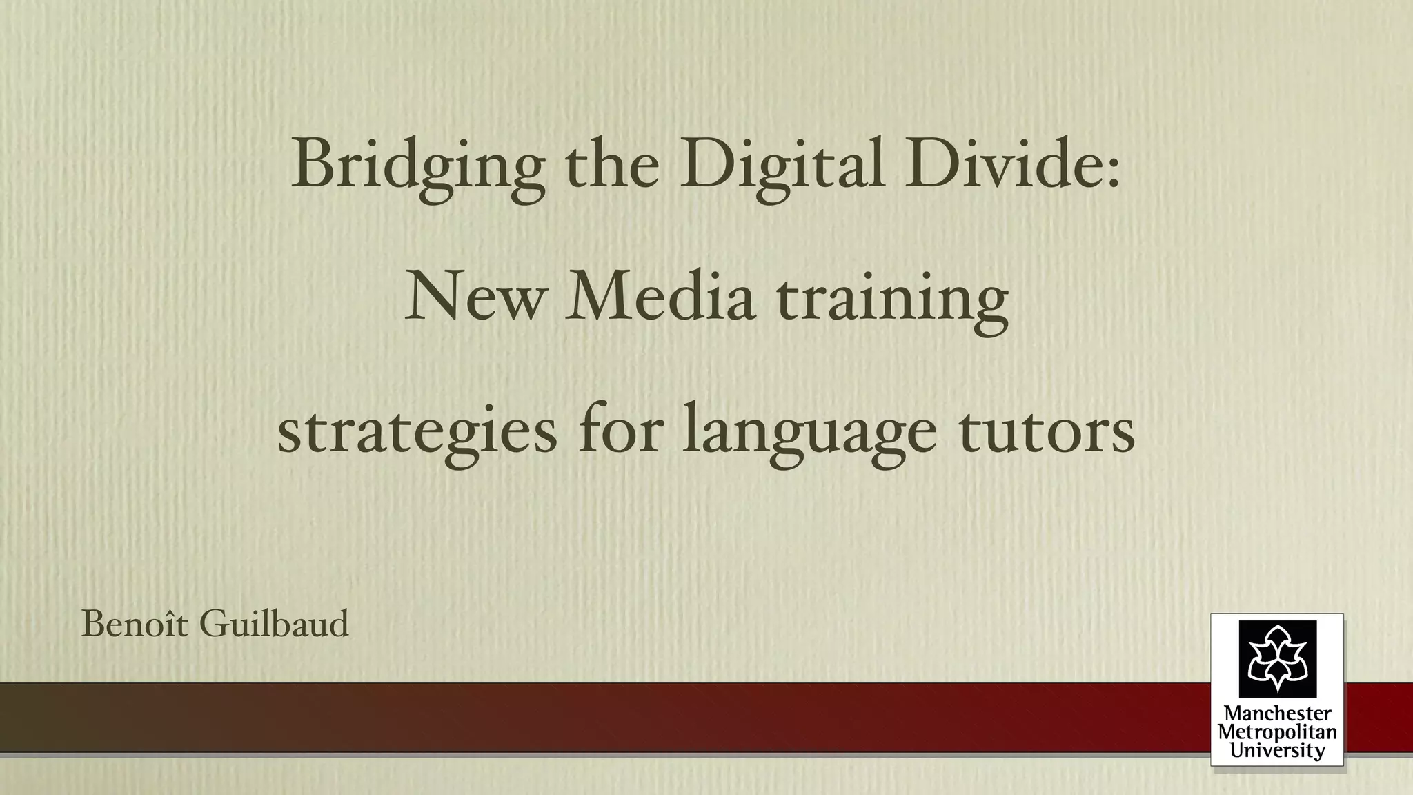 Bridging the digital divide | PPT