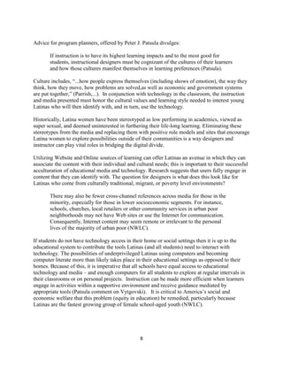 Bridging The Digital Divide For Latina Girls Analysis (Doc) | PDF ...