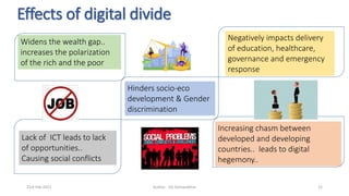 Bridging the digital divide in Sub Saharan Africa - VG Somasekhar | PPTX