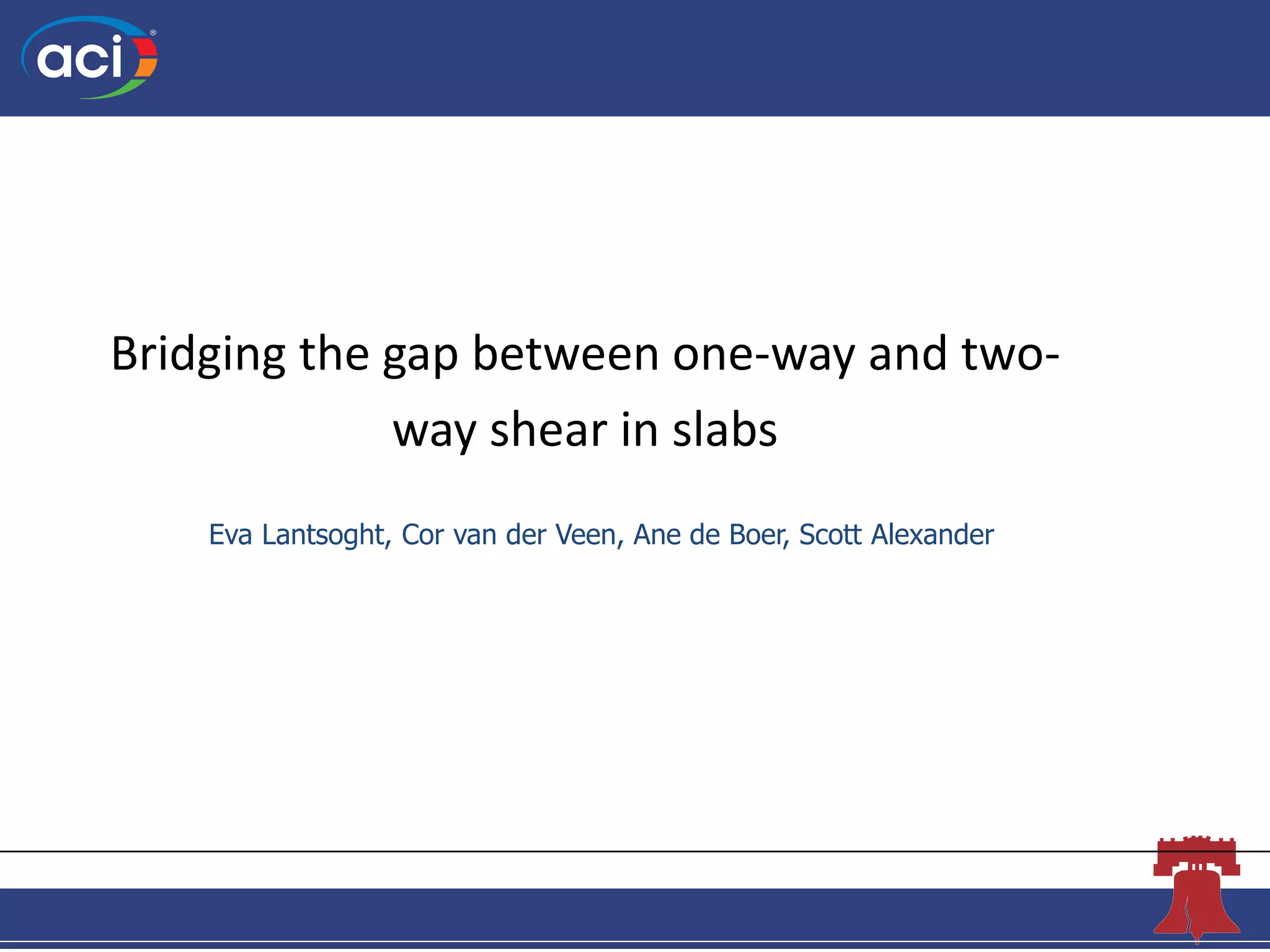 Bridging the gap between one way and two-way shear in slabs | PPTX