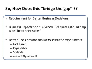 Bridging the gap between theory and practise | PDF