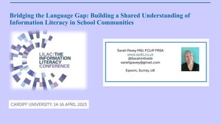 Bridging the language gap building a shared understanding of ...